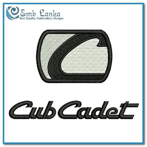 Cub Cadet Logo 2 Embroidery Design - Emblanka