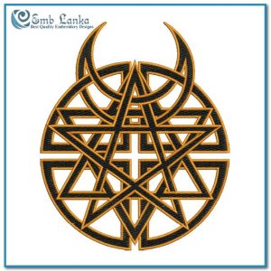 Disturbed Logo Embroidery Design - Emblanka