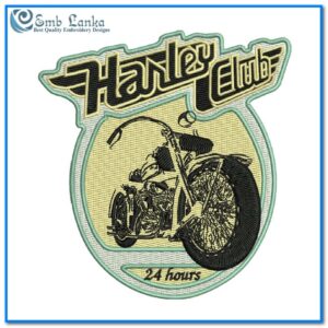 Harley Davidson Club Logo Embroidery Design - Emblanka