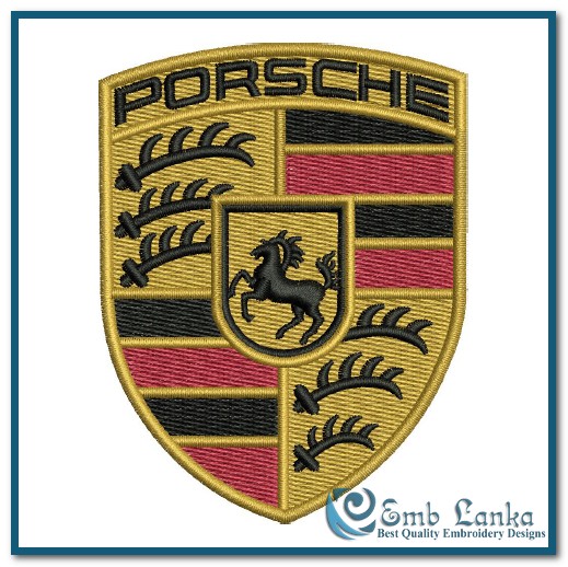 Porsche Car Logo Embroidery Design - Emblanka