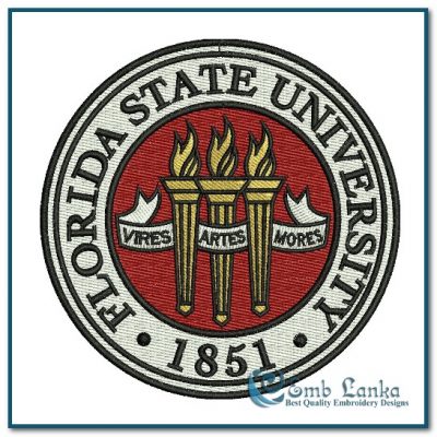 Florida State University Logo Embroidery Design - Emblanka