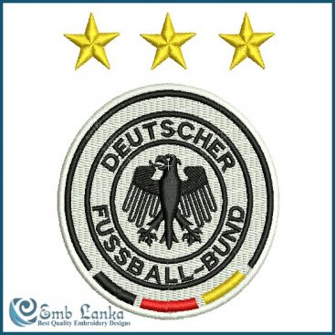 Germany National Football Team Logo 3 Embroidery Design - Emblanka
