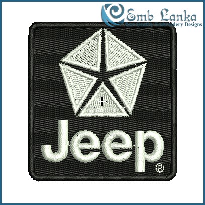 Jeep Logo 3 Embroidery Design - Emblanka