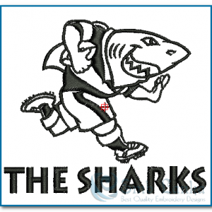 Natal Sharks Rugby Logo Embroidery Design - Emblanka