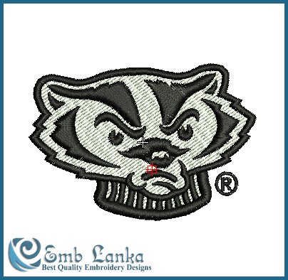 Wisconsin Badgers Alternate Logo Embroidery Design - Emblanka