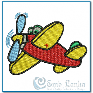 Cartoon plane Embroidery Design - Emblanka