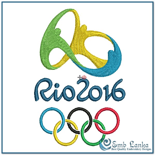 Rio 2016 Olympics Logo Embroidery Design - Emblanka