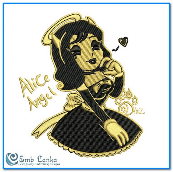 Alice the Angel 2 Embroidery Design - Emblanka