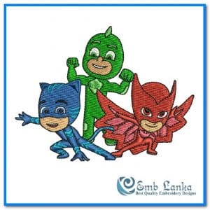 PJ Masks 2 Embroidery Design - Emblanka