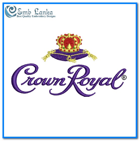 Crown Royal Spirit Logo Embroidery Design - Emblanka