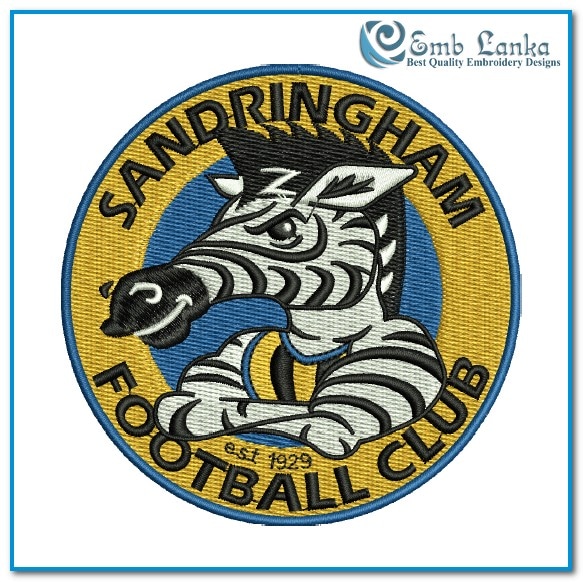 Sandringham Football Club Logo Embroidery Design - Emblanka