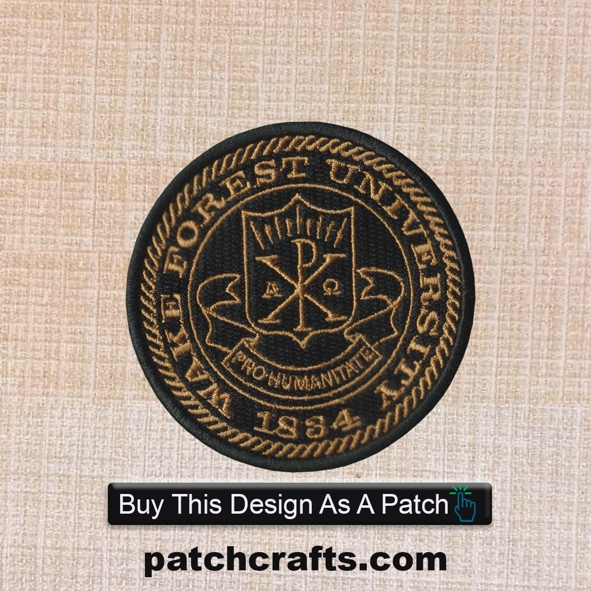 Wake Forest University Logo 3 Embroidery Design - Emblanka