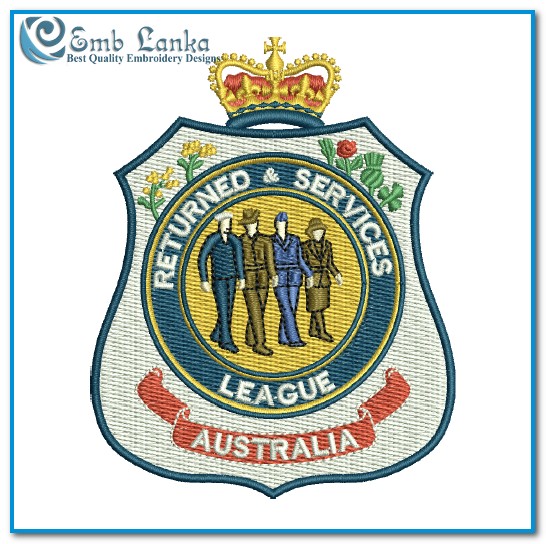 Returned & Services League of Australia Logo Embroidery Design - Emblanka