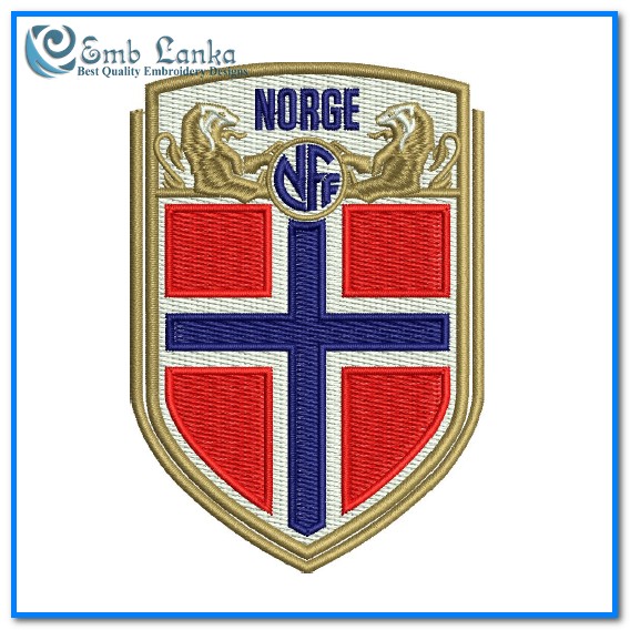 Norway National Football Team Logo Embroidery Design - Emblanka