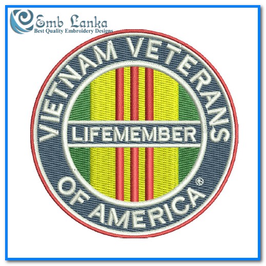 Vietnam Veterans Of America Logo Embroidery Design - Emblanka