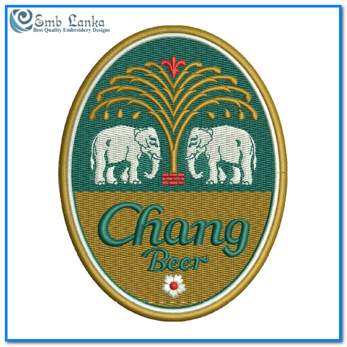High-Quality Handcrafted Chang Beer Logo Embroidery Design - Emblanka