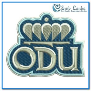 Old Dominion Monarchs Football Team Logo Embroidery Design - Emblanka
