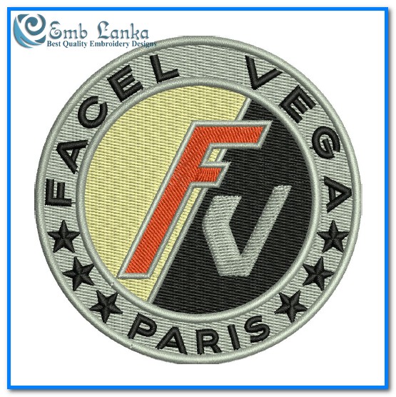 Facel Vega Car Logo Embroidery Design - Emblanka