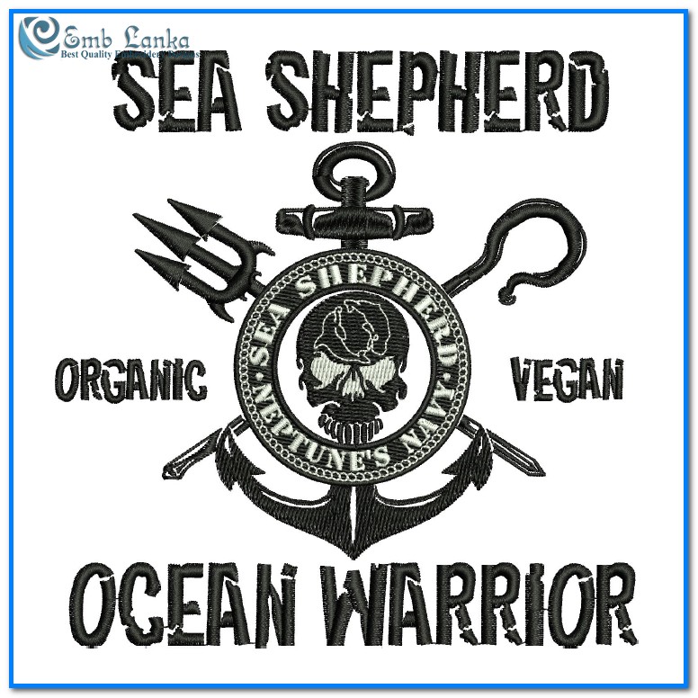 Sea Shepherd Logo Embroidery Design - Emblanka