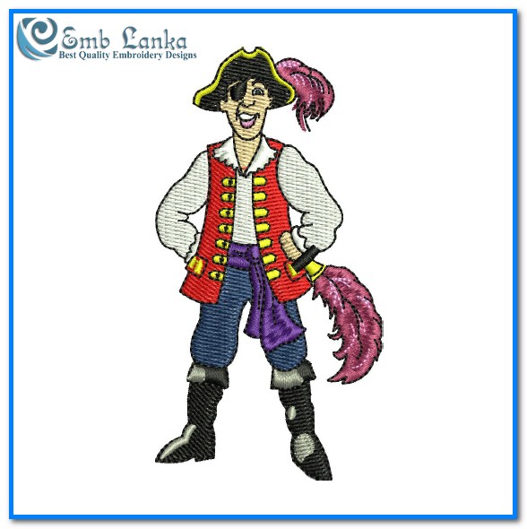 The Wiggles Captain Feathersword Embroidery Design - Emblanka