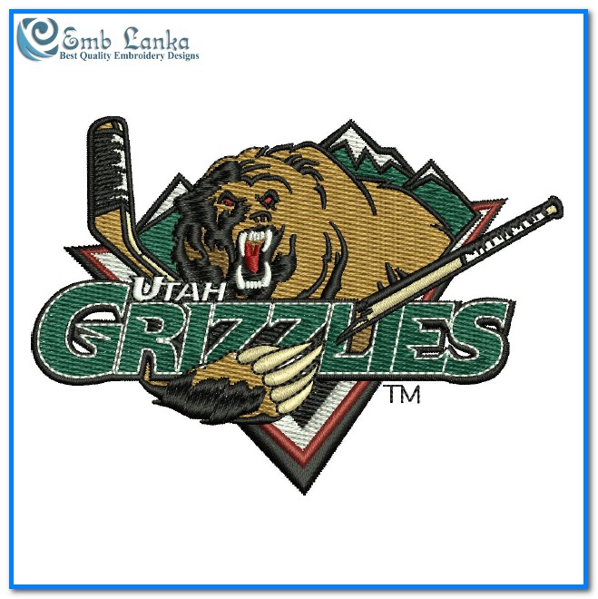 Grizzly Hockey Logo Hockey Team Mascot Logo With Bear Head Icon,