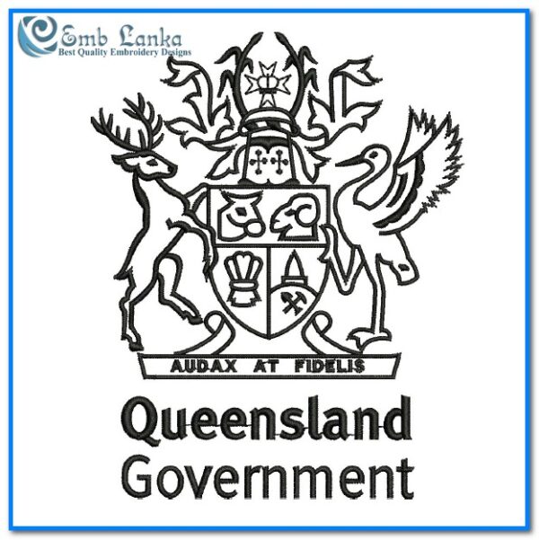 Queensland Government Logo Embroidery Design - Emblanka