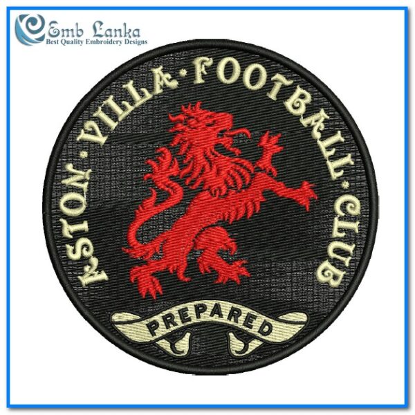 Aston Villa to Wear Black 150th Anniversary Logo Embroidery Design ...