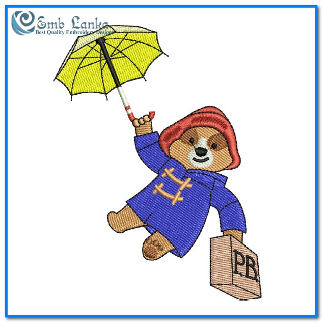 Paddington Bear Embroidery Design - Emblanka