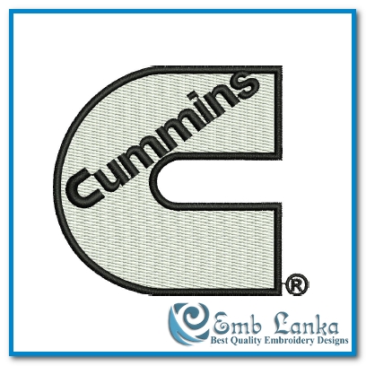 Cummins Logo Embroidery Design for Your Projects - Emblanka