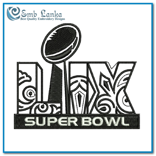 Super Bowl LIX Logo Embroidery Design - Emblanka