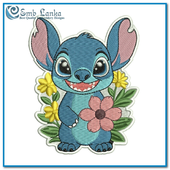 Stitch With Flowers Embroidery Design - Emblanka