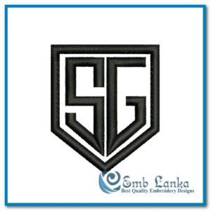 SG Letter Logo Embroidery Design - Emblanka
