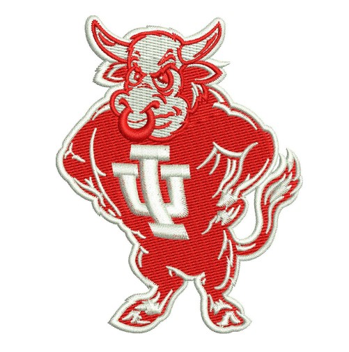 Indiana University Hoosiers Bison Embroidery Design - Emblanka