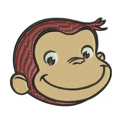 Curious George Face Embroidery Design - Emblanka