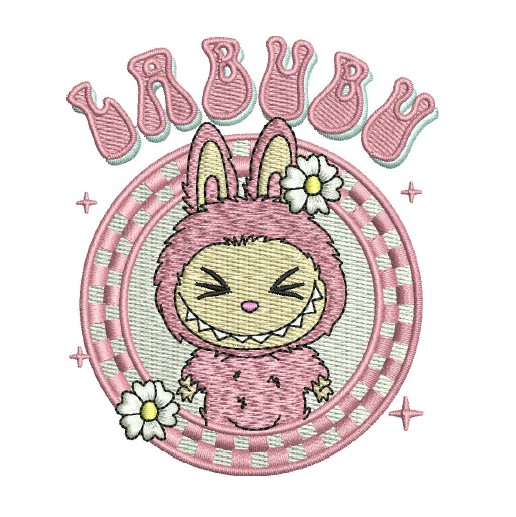 Labubu Cartoon Logo Embroidery Design - Emblanka